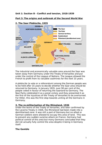 Hitler's Foreign Policy Aims, the Saar and the Remilitarisation of the ...