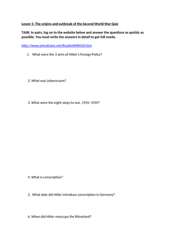 Nazi Soviet Pact 1939 and the outbreak of war | Teaching Resources