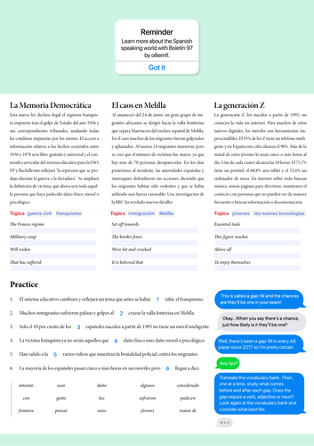 Boletín (Weekly A Level Spanish news and exam practice) | Teaching ...