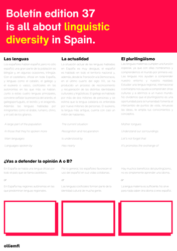Boletín (Weekly A Level Spanish news and exam practice) | Teaching ...