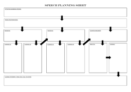 Speech Planning Sheet | Teaching Resources