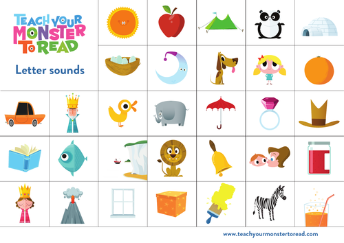 Visual aids: graphemes, images, sight words from Teach Your Monster to ...