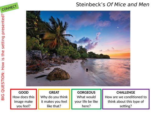 KS3/4 English Of Mice and Men Setting lesson | Teaching Resources