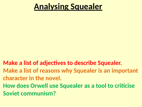 Squealer Animal Farm | Teaching Resources