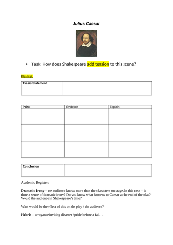 Shakespeare: 'Julius Caesar' | Teaching Resources