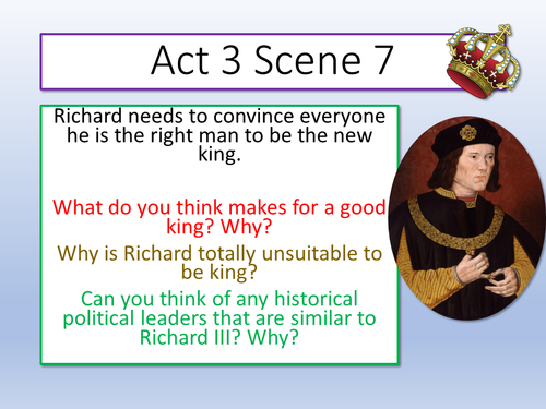 Richard III Act 3 Scene 7 | Teaching Resources