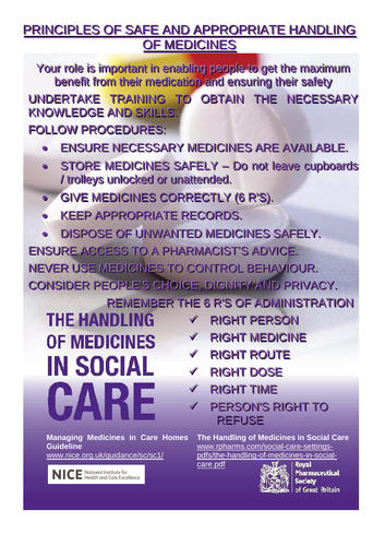 BTEC Level 3 Health and Social Care; Unit 7 Principles of Safe Practice ...