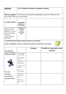 Repetition Worksheet Lesson | Teaching Resources