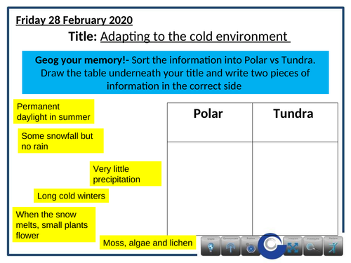Cold Environments SoW | Teaching Resources Cold Environments SoW | Teaching Resources