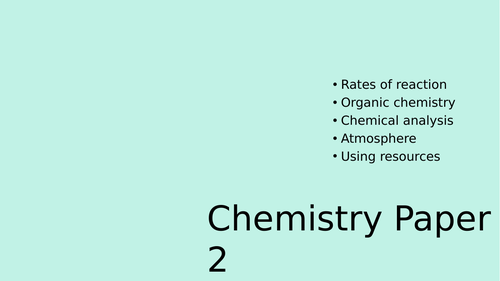 AQA Chemistry Paper 2 Revision Quiz Trilogy 5.6 to 5.10 | Teaching ...