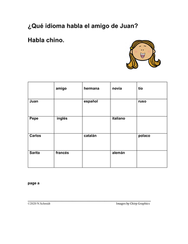 Languages in Spanish Info Gap Game: Los idiomas | Teaching Resources