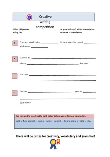De vacaciones - Spanish holidays. Preterite of -ar verbs | Teaching ...