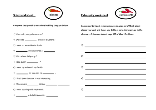 De vacaciones - Spanish holidays. Preterite of ir/ser | Teaching Resources