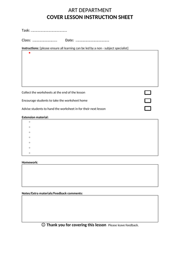 ART COVER LESSONS x 6 suitable for Key Stages 2, 3 & 4, easy ...