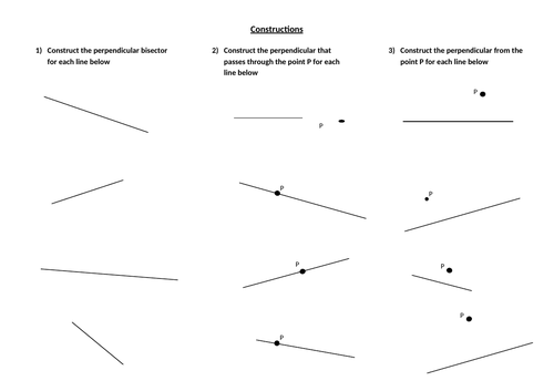 Compass Constructions & Loci | Teaching Resources
