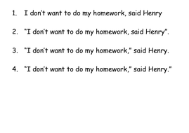 Speech Bubbles and Speech Marks Horrid Henry | Teaching Resources