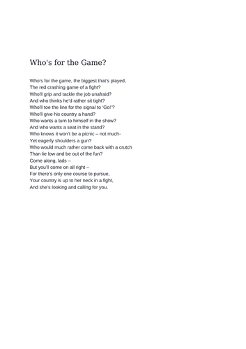 World War 1 Poetry Unit of Work | Teaching Resources