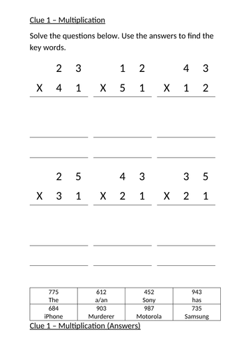 Maths Murder Mystery | Teaching Resources