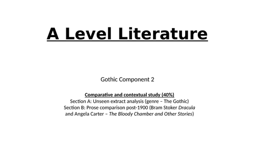 Introduction to Gothic Literature | Teaching Resources