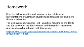 Vogue & The Big Issue - EDUQAS A LEVEL MEDIA, Paper 2 Section B ...