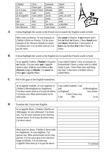 Je me présente | Teaching Resources