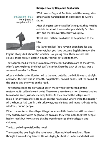 Refugee-themed KS2 Whole-Class Reading Sequence - Refugee Boy and My ...
