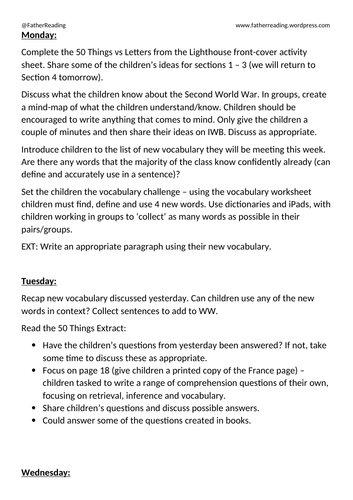 WW2-themed KS2 Whole-Class Reading Sequence - Letters from the ...