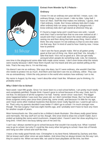 Wonder-themed KS2 Whole-Class Reading Sequence - Wonder and Song Lyrics ...