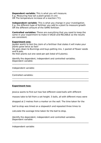 Variables and Graphing | Teaching Resources