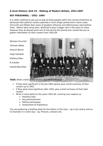 Topic 1 The Affluent Society 1951-64 - Conservative Governments 1951-64 ...