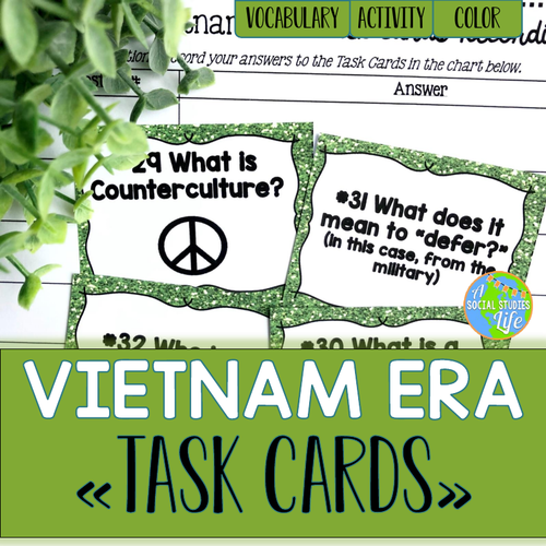 Vietnam Era Task Cards | Teaching Resources