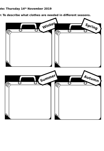Seasons - What to wear (clothing) | Teaching Resources