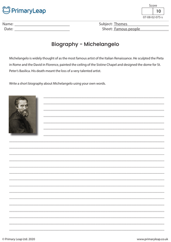 Michelangelo Biography | Teaching Resources