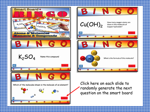 Elements and Compounds Smart Board or Computer Bingo KS3 | Teaching ...