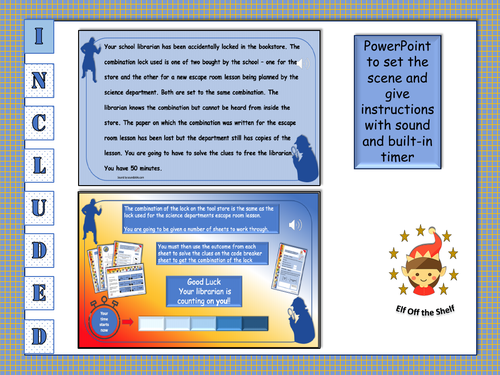 Elements and Compounds Escape Room for KS3 - Save the School Librarian ...