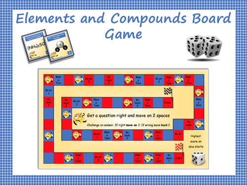 Elements and Compounds 48 Question Board Game KS3 | Teaching Resources