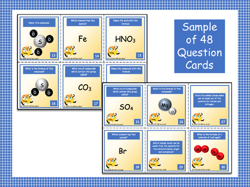 Elements and Compounds 48 Question Board Game KS3 | Teaching Resources