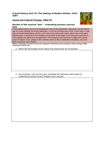 Social and Cultural Change in Britain in the 1960s - AQA A Level ...