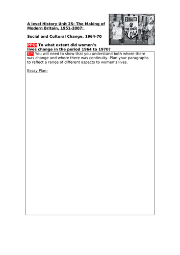 Social and Cultural Change in Britain in the 1960s - AQA A Level ...