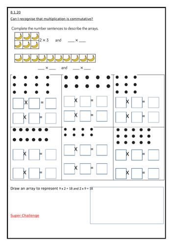 Multiplication and Division planning year 2 | Teaching Resources