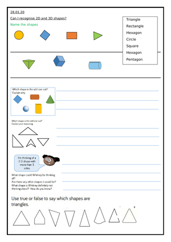 Shape planning Year 2 | Teaching Resources