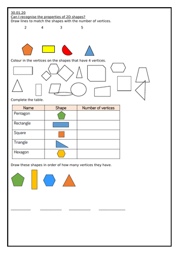 Shape planning Year 2 | Teaching Resources