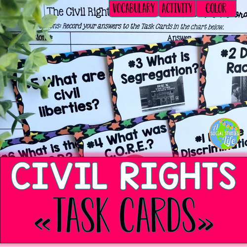 Civil Rights Movement Task Cards | Teaching Resources