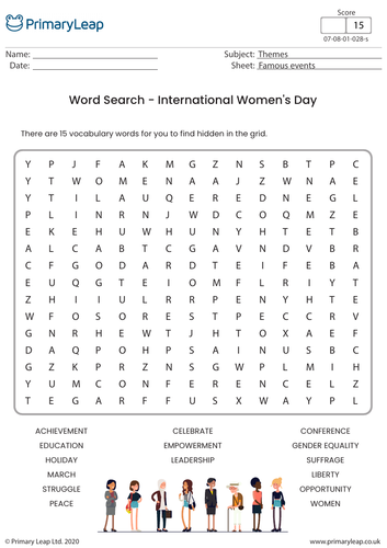 International Women's Day Word Search | Teaching Resources