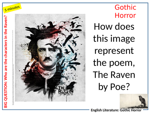 KS3 English Gothic Horror The Raven - Poe | Teaching Resources