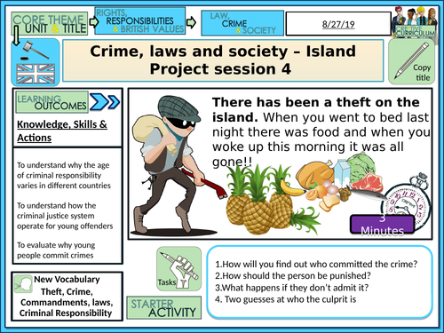 Law Society Crime Citizenship + PSHE Unit | Teaching Resources