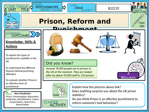 Law Society Crime Citizenship + PSHE Unit | Teaching Resources