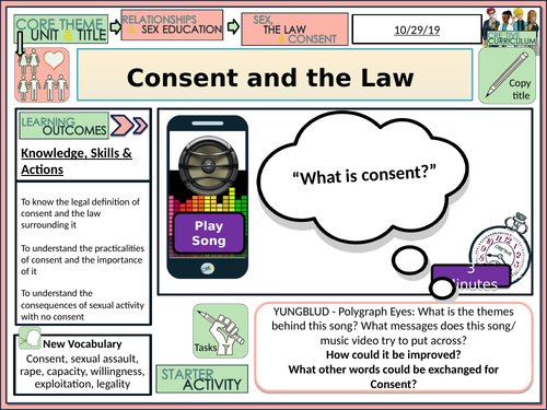 RSE Unit - Sex the law + Consent PSHE Unit | Teaching Resources