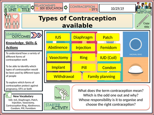 RSE Unit - STI + Contraception Sex Education PSHE Unit | Teaching Resources