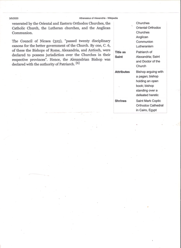 Saint Athanasius of Alexandria ( c296- 373) Feast Day 2nd May ...